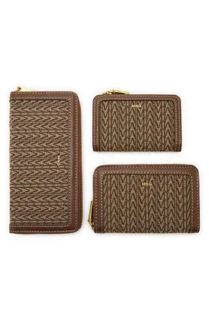 Mango Large Logo Jacquard Zip Wallet