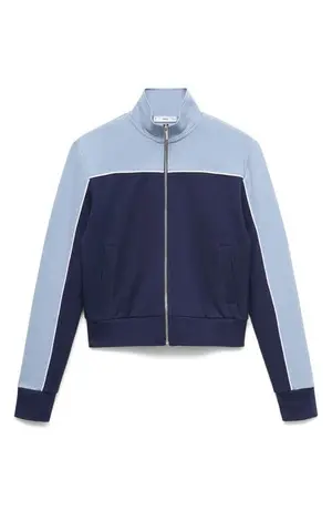Mango Two-tone Zip Front Jacket