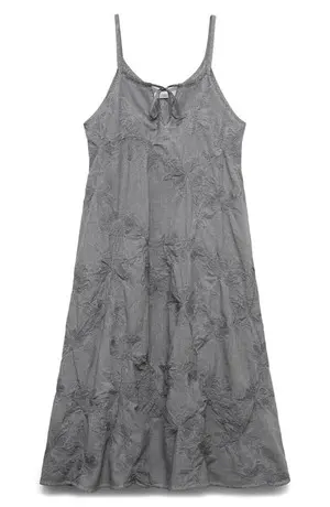 Mango Overdyed Embroidered Cotton Nightgown
