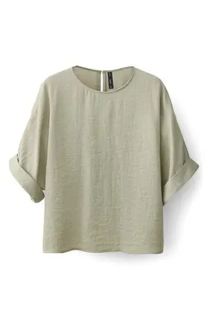 Mango Oversized Cuffed Sleeve Top