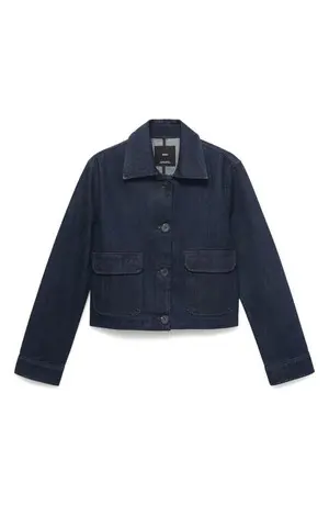 Mango Cropped Denim Jacket