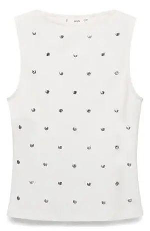 Mango Studded Sleeveless Top