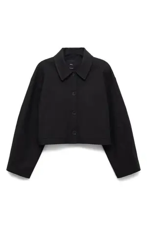 Mango Crop Button-front Jacket