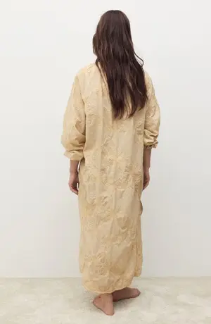 Mango Overdyed Embroidered Cotton Nightgown
