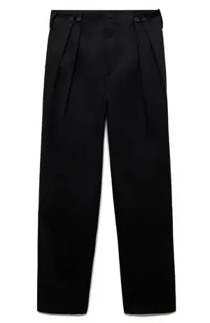 Mango Straight Leg Cotton Trousers