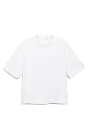 Mango Oversized Cotton T-shirt - Off White