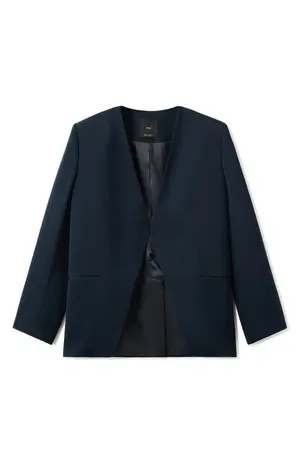 Mango Double-breasted Suit Jacket - Navy