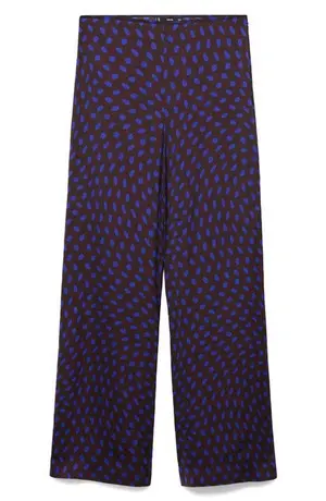 Mango Polka Dot Flare Leg Pants