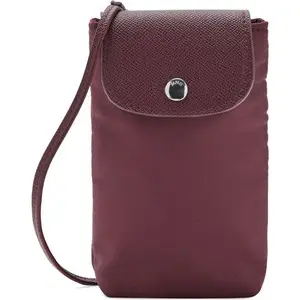 Mango Nylon Phone Crossbody Bag - Burgundy