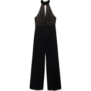 Mango Wide Leg Jumpsuit - Black