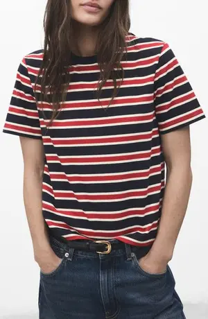 Mango Striped T-shirts For Women