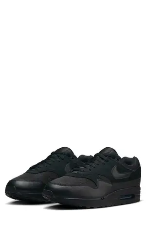 Nike Plain Black Shoes For Men