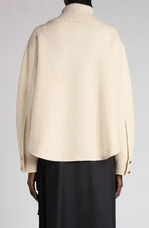 Moncler Wool Blend Bouclé Shirt Jacket