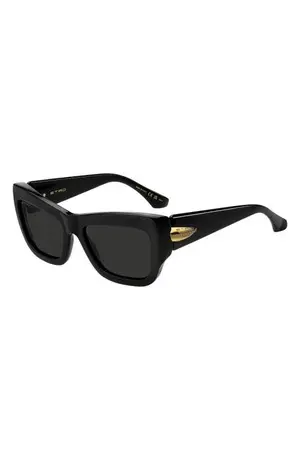 Etro 56mm Rectangular Sunglasses - Black/grey