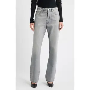 FRAME The Vertical High-waist Relaxed Straight-leg Jeans - Phantom