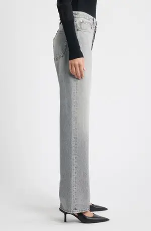 FRAME The Vertical High-waist Relaxed Straight-leg Jeans