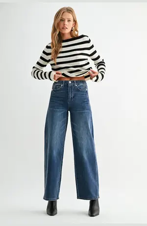 JEMINA DENIM High-rise Balloon Pants