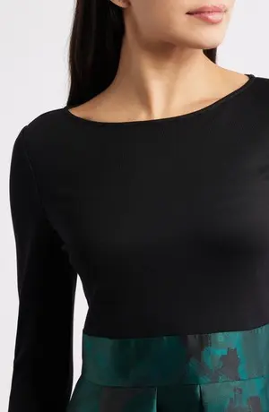 Anne Klein Long Sleeve A-line Dress