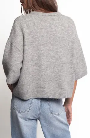 PETAL & PUP Lilith Elbow Sleeve Cardigan - Grey