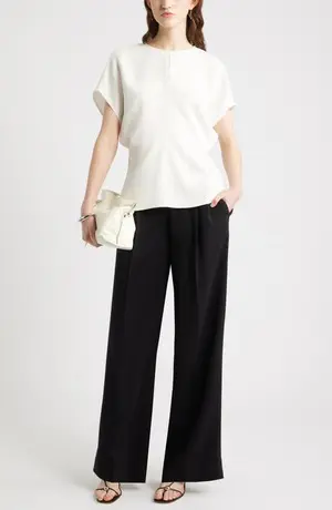 Nordstrom Pleat Front Pull-on Trousers