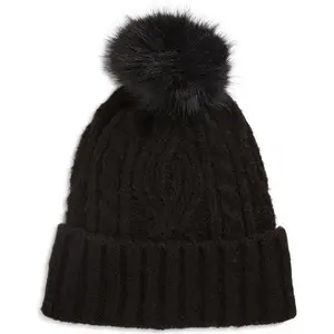 TREASURE & BOND Treasure & Bond Cable Stitch Pom Beanie