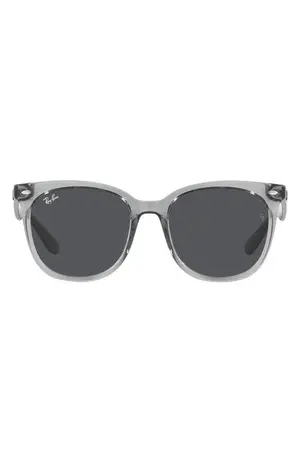 Ray-ban 55mm Square Sunglasses Transparent Grey /dark Grey