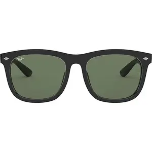 Ray-ban Square Sunglasses Black /dark Green
