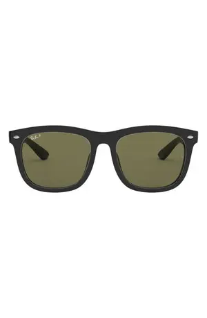 Ray-ban 57mm Polarized Square Sunglasses - Black/green