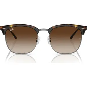 Ray-ban 56mm Gradient Square Sunglasses - Havana /gunmetal /brown