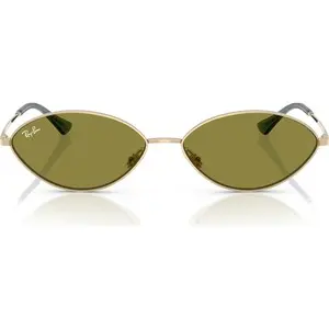 Ray-ban 59mm Oval Sunglasses Pale Gold /green