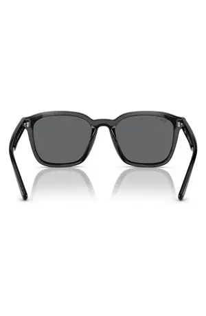 Ray-ban Oversized Square Polarized Sunglasses - Black/dark Grey Polar