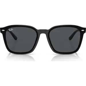 Ray-ban 66mm Square Sunglasses Black /dark Grey