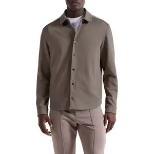 Bugatchi Soft Touch Snap-up Shirt - Walnut