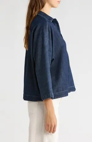 Frank & Eileen Denim Popover Top