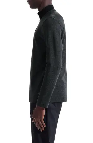 Bugatchi Quarter Zip Cotton Blend Piqué Pullover