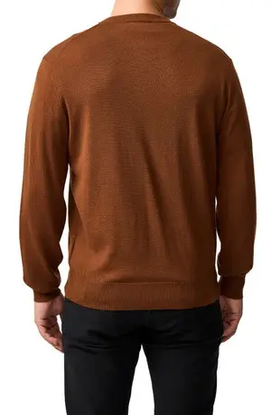 Rodd & Gunn York Bay Merino Wool Sweater - Tobacco