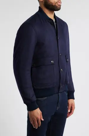 Zanella Silk & Cashmere Bomber Jacket
