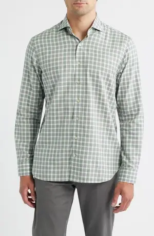 Johnnie-o Peirce Check Cotton Button-up Shirt - Trails