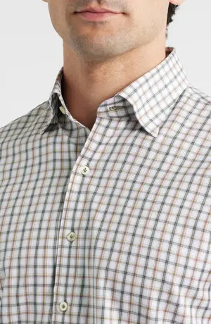 Johnnie-o Chiles Check Cotton Button-down Shirt - Forest