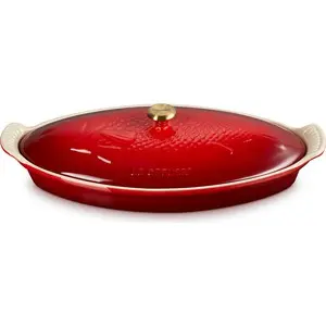 LE CREUSET Heritage Covered Stoneware Fish Baker - Cerise