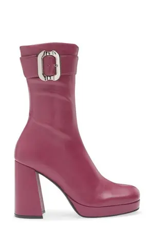 Jeffrey Campbell Bratty Block Heel Bootie - Magenta