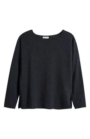 Nordstrom Cashmere Lounge Top - Dark Charcoal Heather