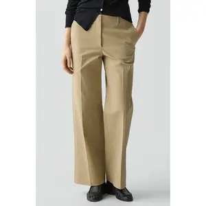Theory Stretch Cotton Wide-leg Pants