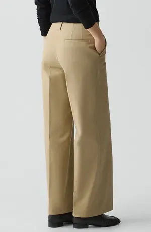 Theory Stretch Cotton Wide-leg Pants