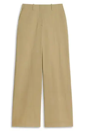 Theory Stretch Cotton Wide-leg Pants