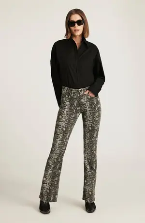 MAVI Vicky Snake Print Bootcut Jeans