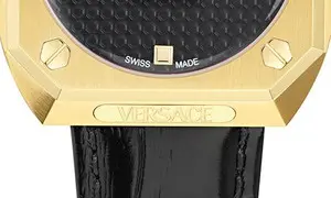 Versace Antares Leather Strap Watch