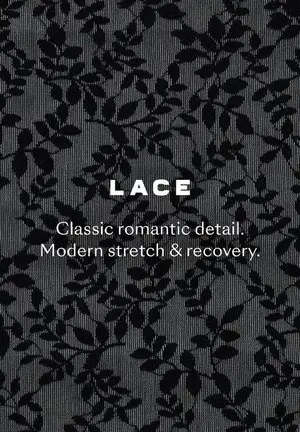 CUUP The Scoop Botanical Lace Bra - Black