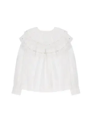 RO&ZO Crochet Double Frill Blouse