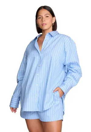 CUUP Oversized Shirt - Ocean Stripe